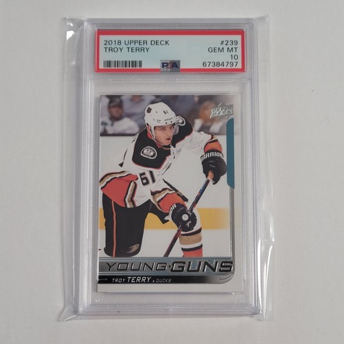 2018-19 Upper Deck Young Guns Troy Terry #239 PSA 10 GEM MT Rookie RC ...