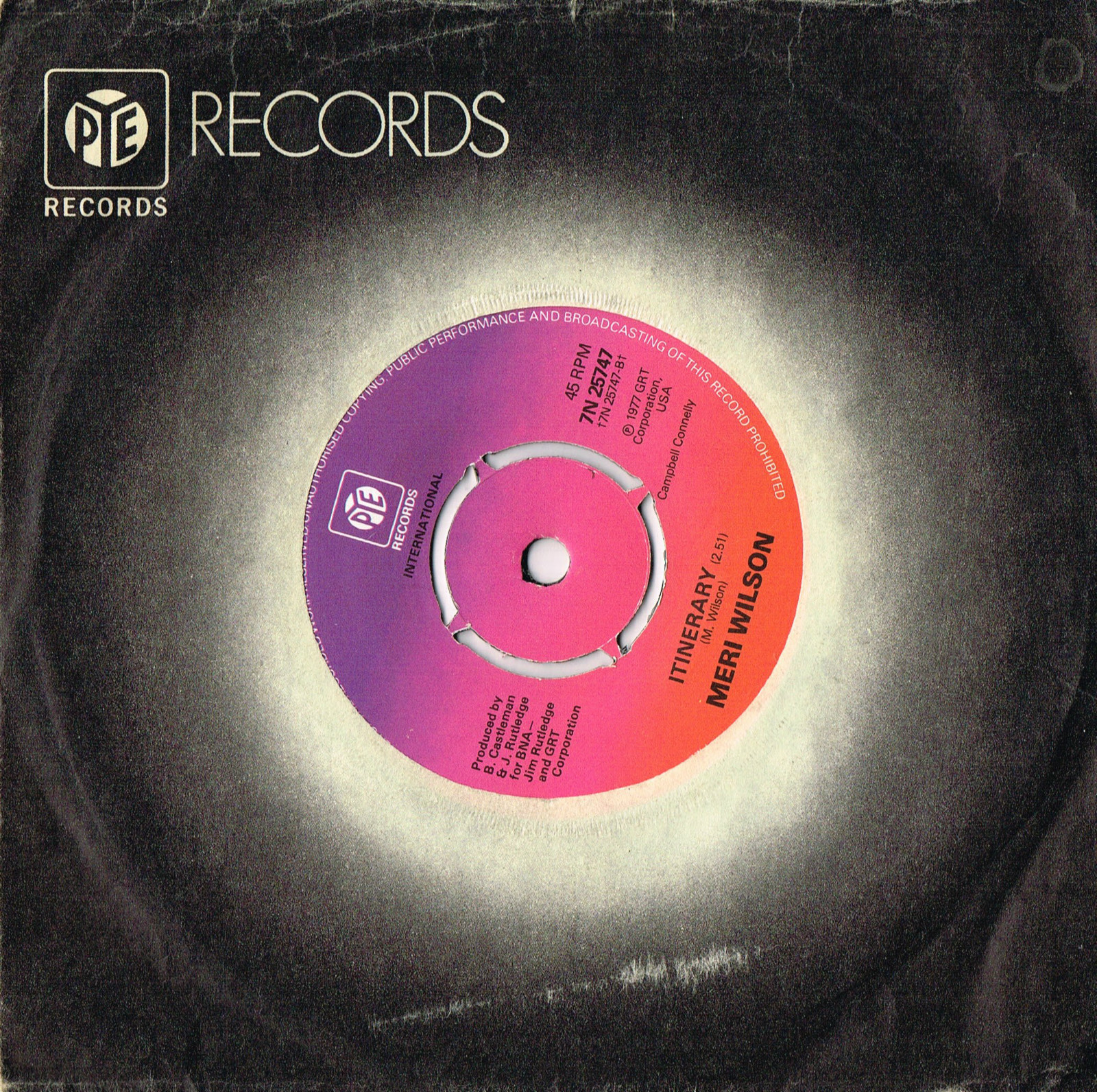 MERI WILSON EDGMON Telephone Man 7'' Single VINYL Pye Records 1977 UK ...