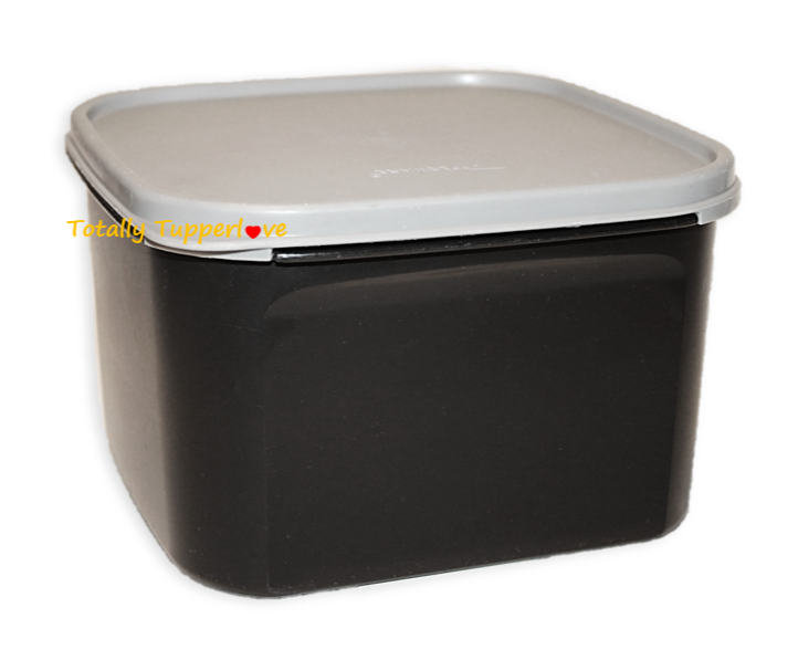 Tupperware #2 Square Modular Mates 11 Cups Black & Sheer Vintage GUC | eBay