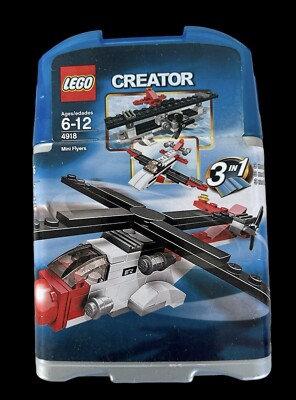 LEGO Creator 4918 Mini Flyers Air Bi-Plane 3-in-1 Rescue Helicopter Jet ...