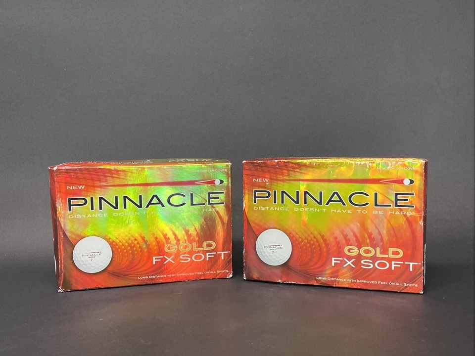 New Lot of 2 Boxes Pinnacle Gold FX Soft Distance 24 Total Golf Balls ...