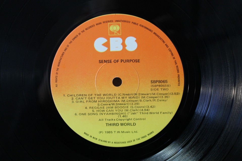 12" LP - THIRD WORLD - Sense Of Purpose - Lyrics-Insert - CBS New ...