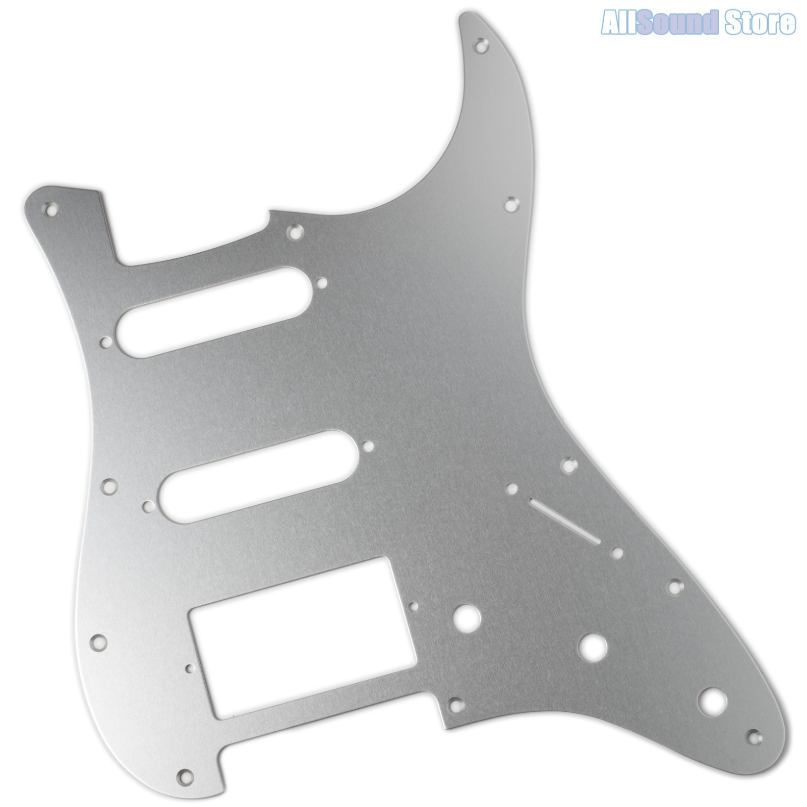 SILVER ANODIZED ALUMINUM Pickguard for Fender® HSS Stratocaster® Strat ...