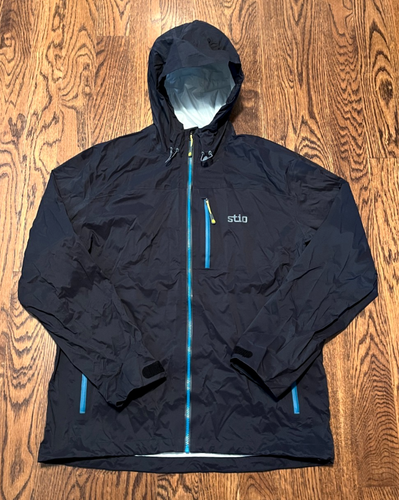 Stio Modis Jacket Mens Large Waterproof Pertex Shield Black Raincoat | eBay