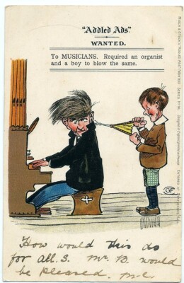 MUSIC Musicians THEATRE Music Hall COMIC CARD by Misch + Stock | eBay UK