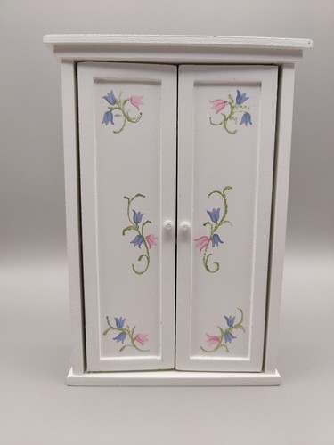 Vintage 1:12 Pitty Pat Miniatures Hand Painted Wardrobe Dollhouse ...
