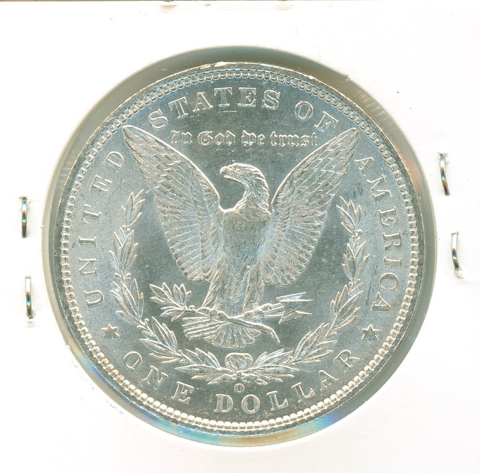 White, Raw, Uncirculated 1888-O Morgan silver dollar - nice mint luster ...