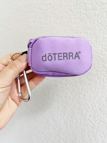New DOTERRA Essential Oil Purple Keychain Pouch Case 8 Amber Vials ...