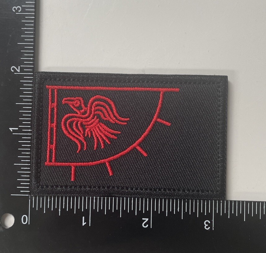 Norse Viking Raven Runic Bird Flag Huginn Black Red Tactical Hook Loop ...