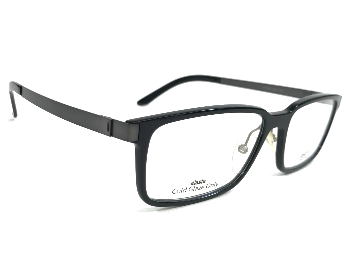 Safilo Elasta Eyeglasses Frames SA1025 LB0 Black Gunmetal Gray Square ...
