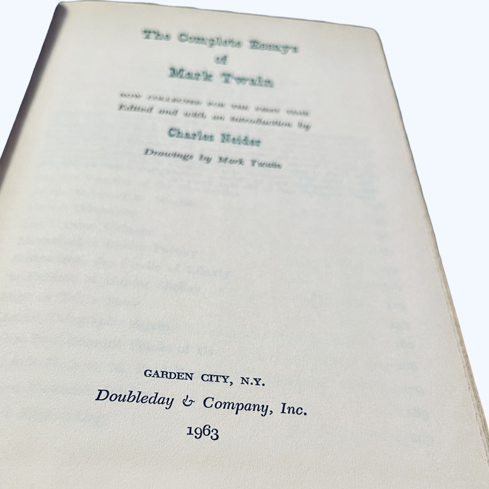 The Complete Essays of Mark Twain by Charles Neider and Mark Twain ...