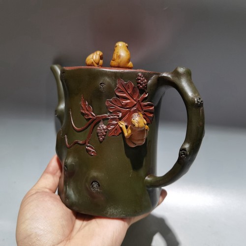Chinese Yixing Zisha Clay Teapot Spirit Monkey Tree Stake Pot Jiang ...