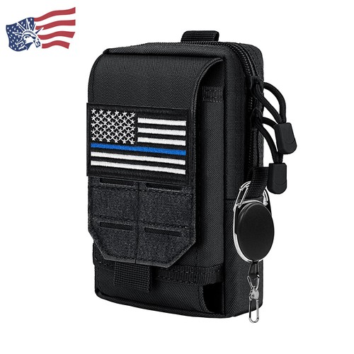 Tactical Molle Pouch Admin Utility Medical Battle Belt Military Black ...