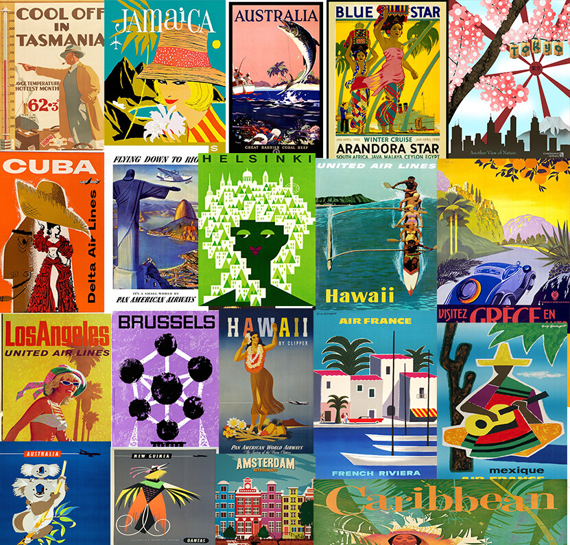 Italia italy advert print poster vintage travel advert for glass frames ...