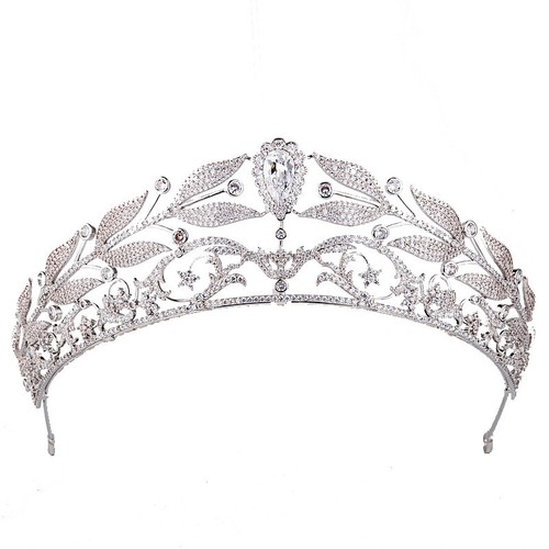 Luxury All CZ Cubic Zirconia Classical Queen Princess Tiara Crown For ...