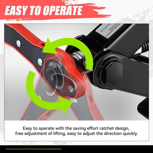 Scissor Lift Jack Car Repair Tool Kit with Ratchet Wrench Labor-Saving ...