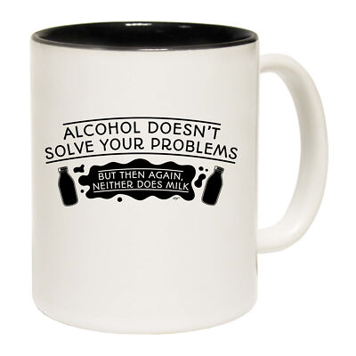 Alcohol Doesnt Solve Your Problems GIFT BOXED Funny Mugs Novelty Coffee ...