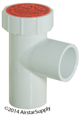 Diversitech ET-75 A/C Easy Tee - 3/4 Condensate Tee with Service Port ...