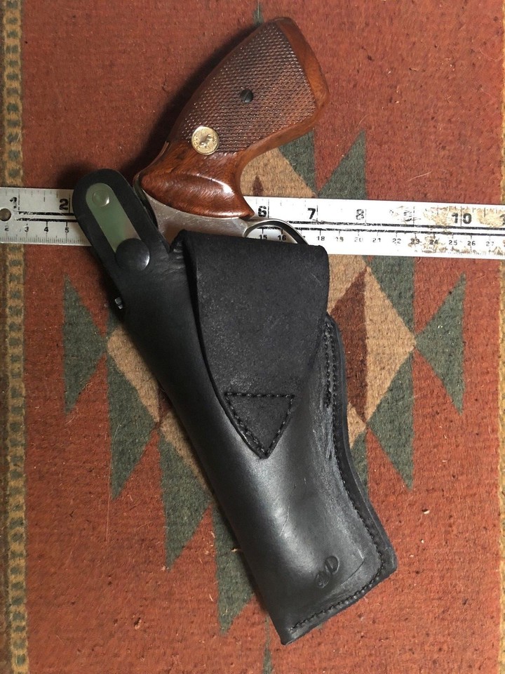 Fits S&W 586 686 19 Taurus 65 66 627 4" Black Floral Leather Thumb Break Holster | eBay