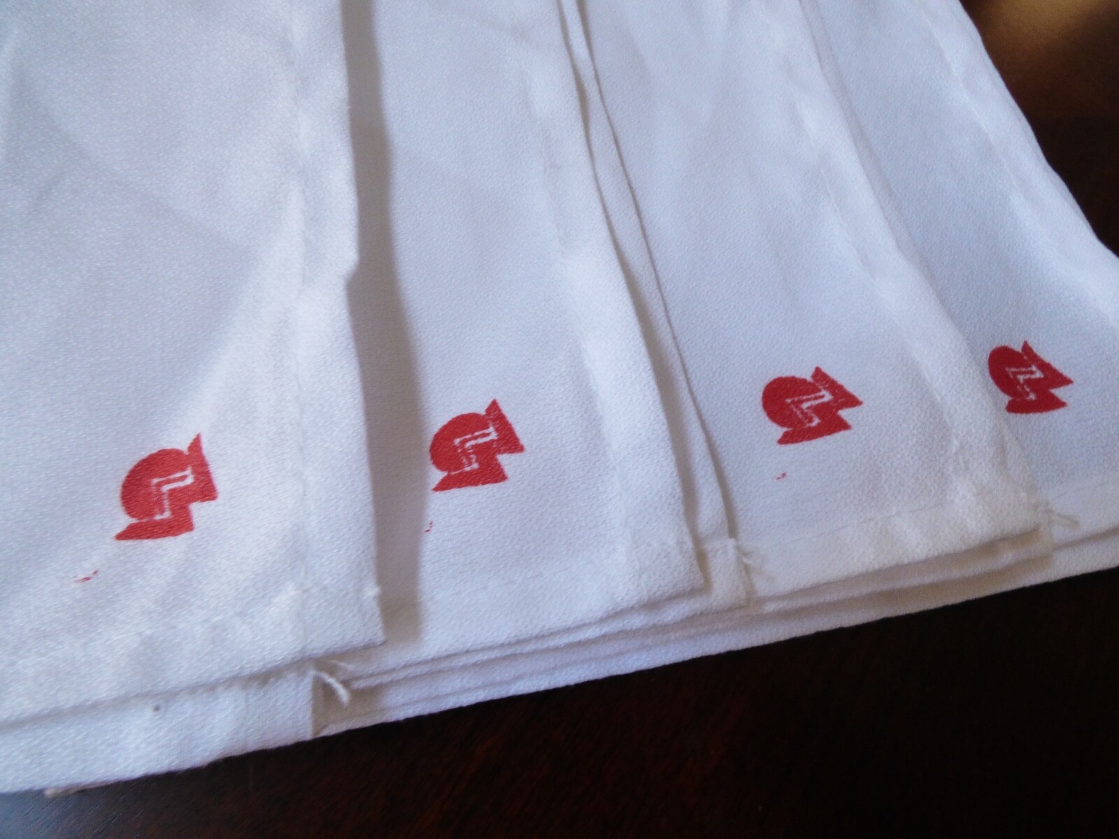 America West Airlines Logo Linen Napkins First Class White Cotton Set ...