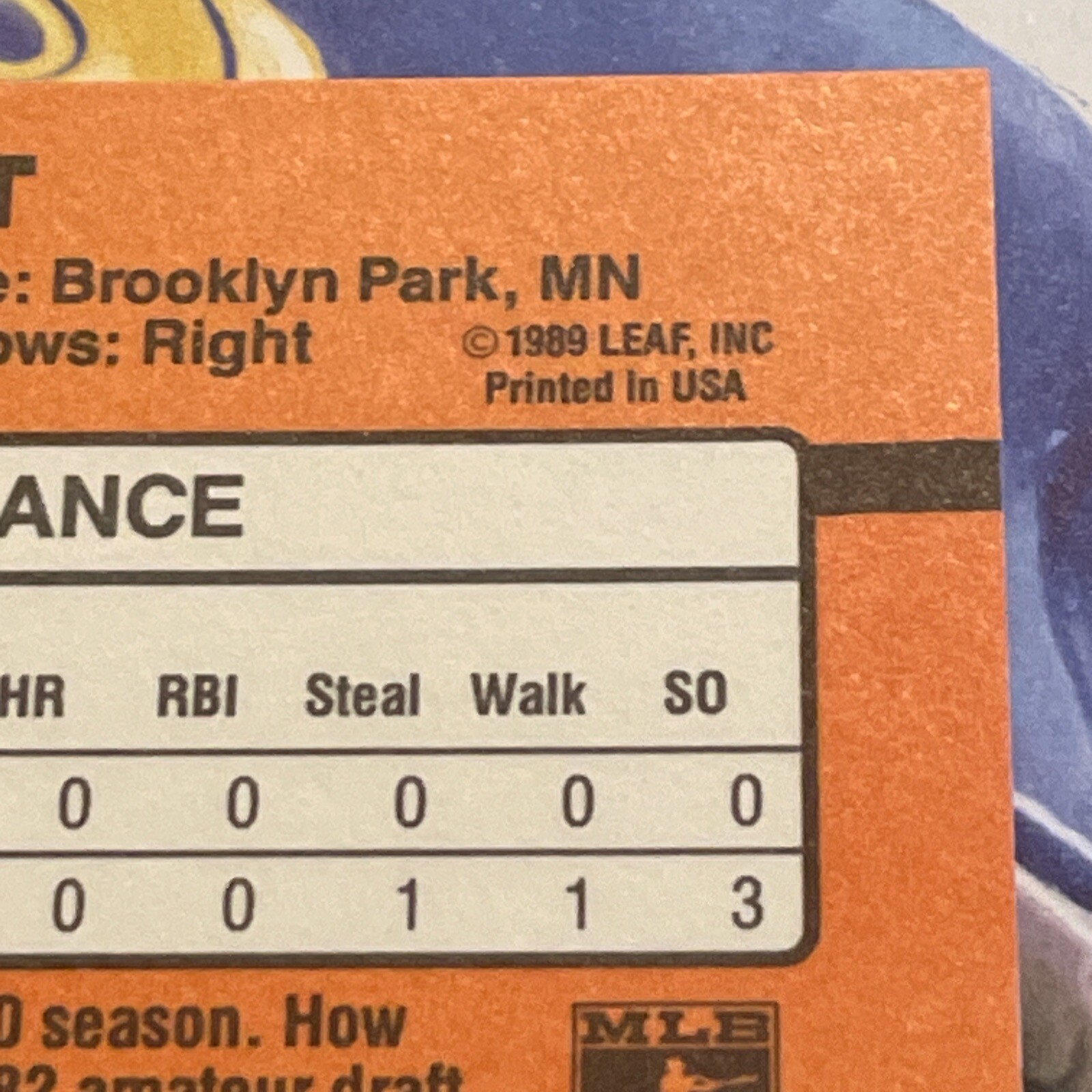 **RARE ERROR CARD** 1990 Donruss Kirby Puckett HOF All-Star - Errors ...