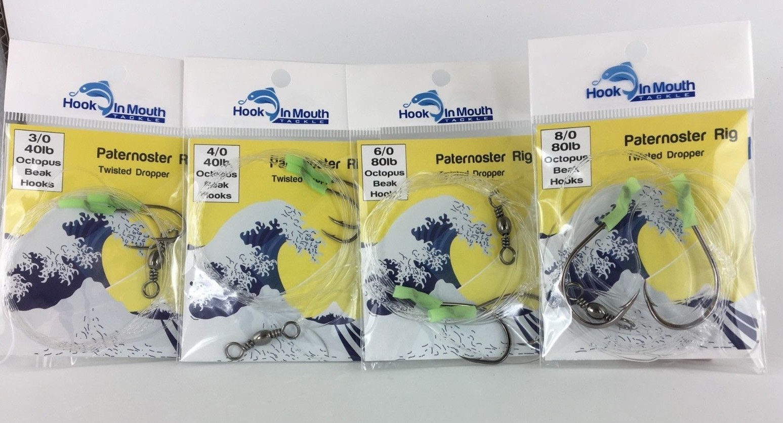 Twisted Paternoster Pre-Tied Fishing Rigs Octopus Beak Hooks Snapper ...