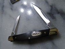 Buck 425 Black 425bks MiniBuck Straight Folding Folder Pocket Knife ...