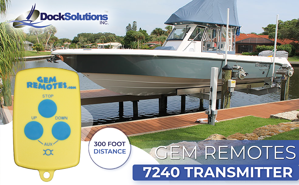 Gem Remotes 7240 Transmitter: 3 Button Remote Wireless Dock Lift ...