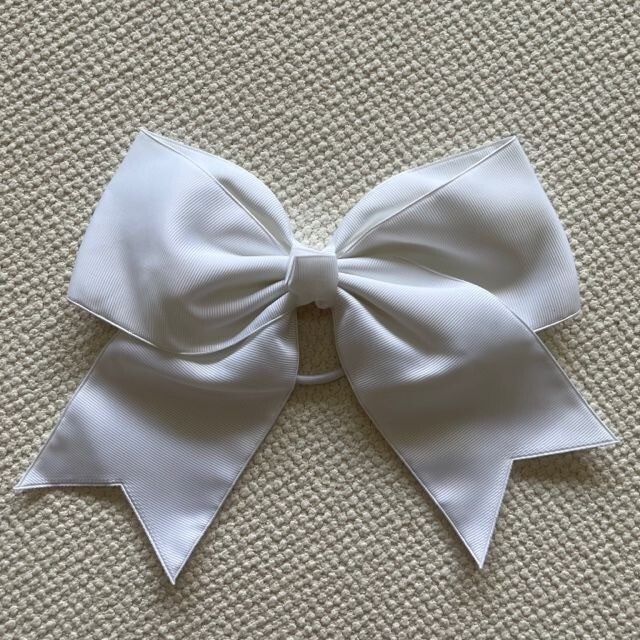 Plain White Cheer Bow