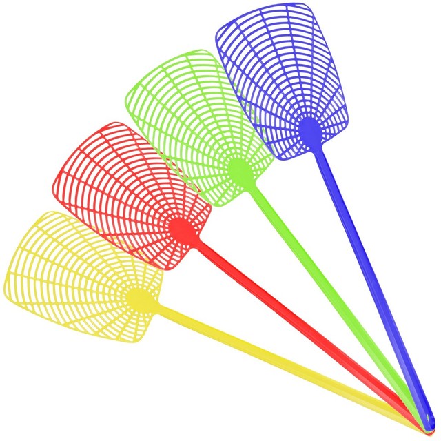 4x Extra Long Handled Fly Swatters Mosquito Bug Wasp Pest Insect ...