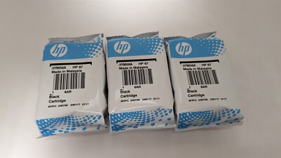 3PK Genuine HP 67 Ink Cartridge 3YM56AN HP ENVY 6455e 6075 6455 EXP 12 ...