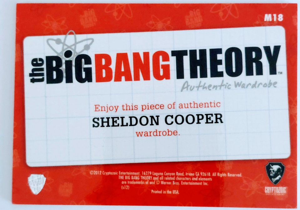 Big Bang Theory Season 1 Jim Parsons Sheldon Cooper Pajamas Wardrobe ...