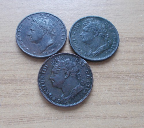 VERY OLD BRITISH COINS - THREE GEORGE 1111 FARTHINGS - NICE | eBay UK