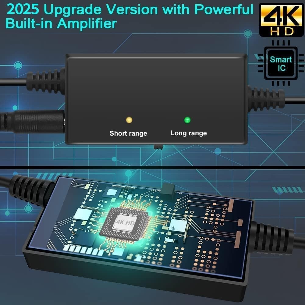 K HD Strongest Tv Antenna with Amplifier Signal Booster/36ft Coax Cable ...