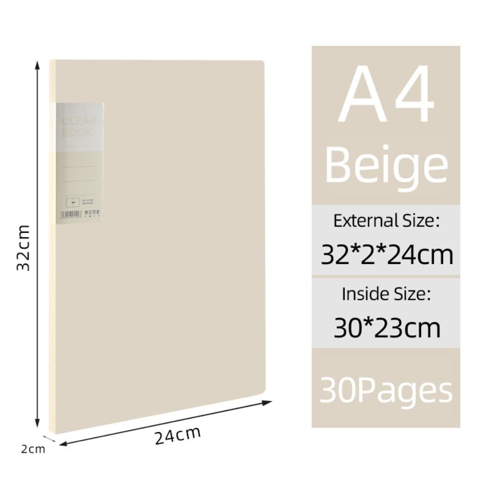 A4 Side Multi-layer File Cover 30/40/60 Pages Insert Folder | eBay