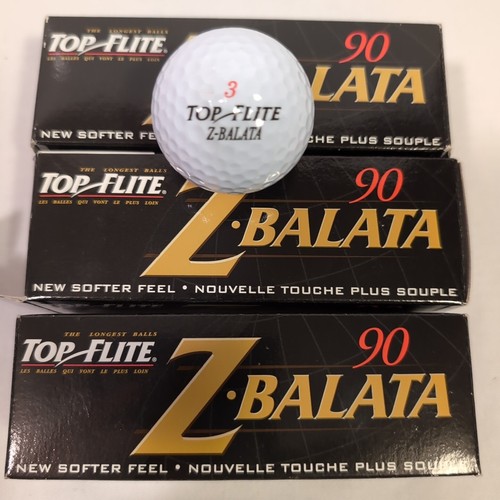 Vintage 1996 Top Flite Z.Balata 90 3 golf Ball Set With Box Lot Of 3 ...