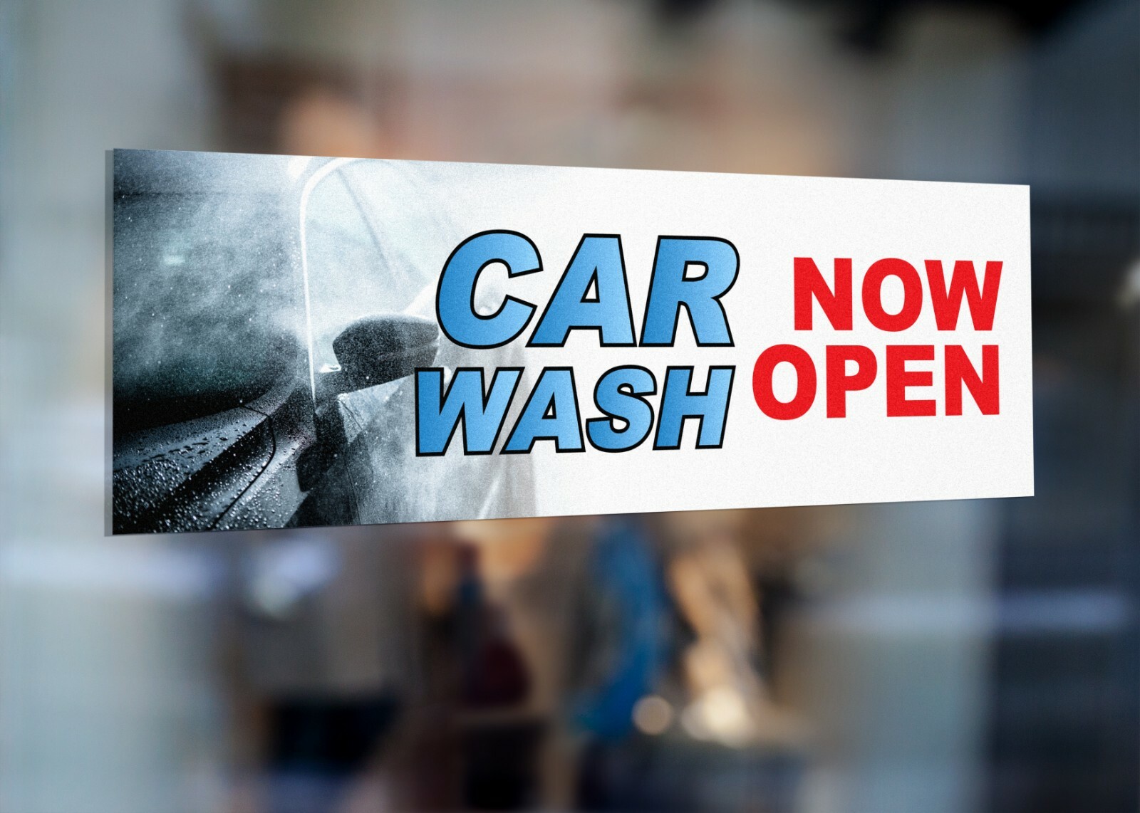 Car wash Now Open Cleaning Car Detail Poster Or Sticker Colour Printed ...