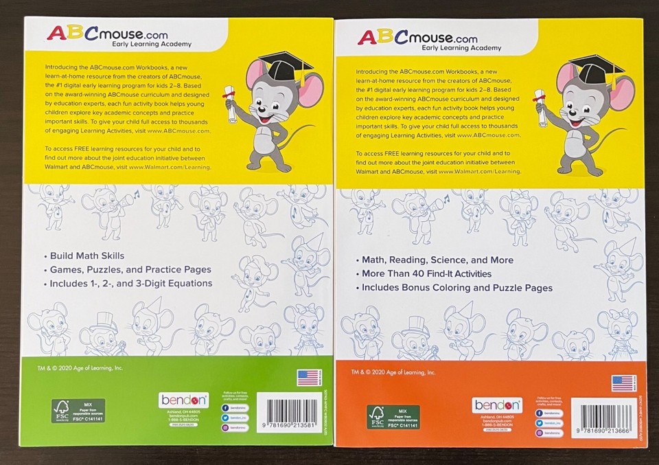 ABCMouse.com Early Learning Games Find-Its & More Activity Workbook ...