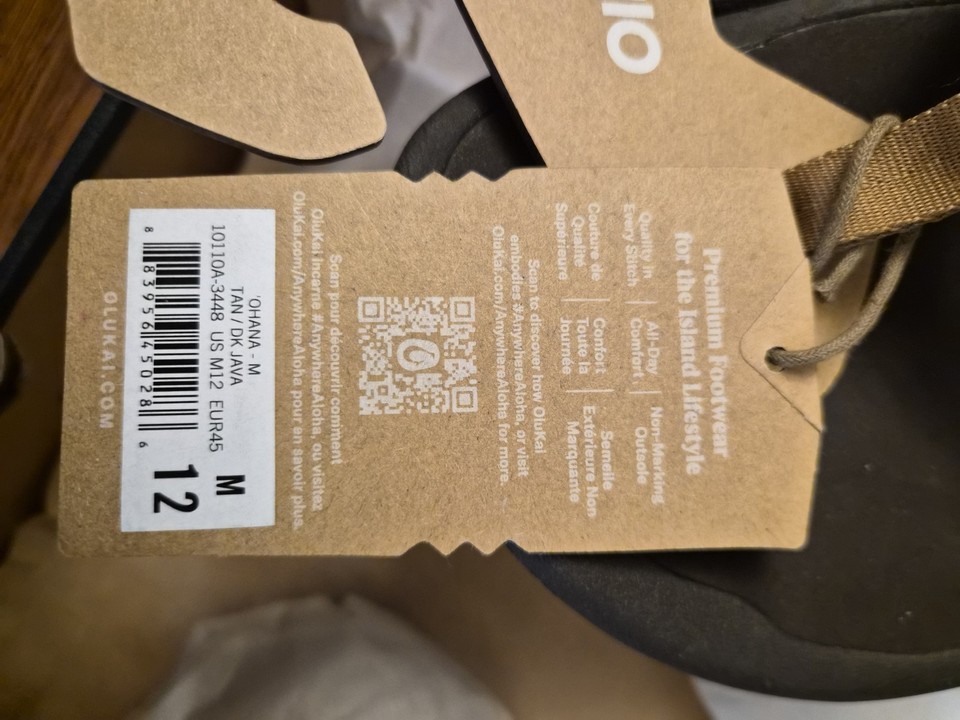 OluKai Men's ‘Ohana Sandals, Tan/Dark Java | eBay UK