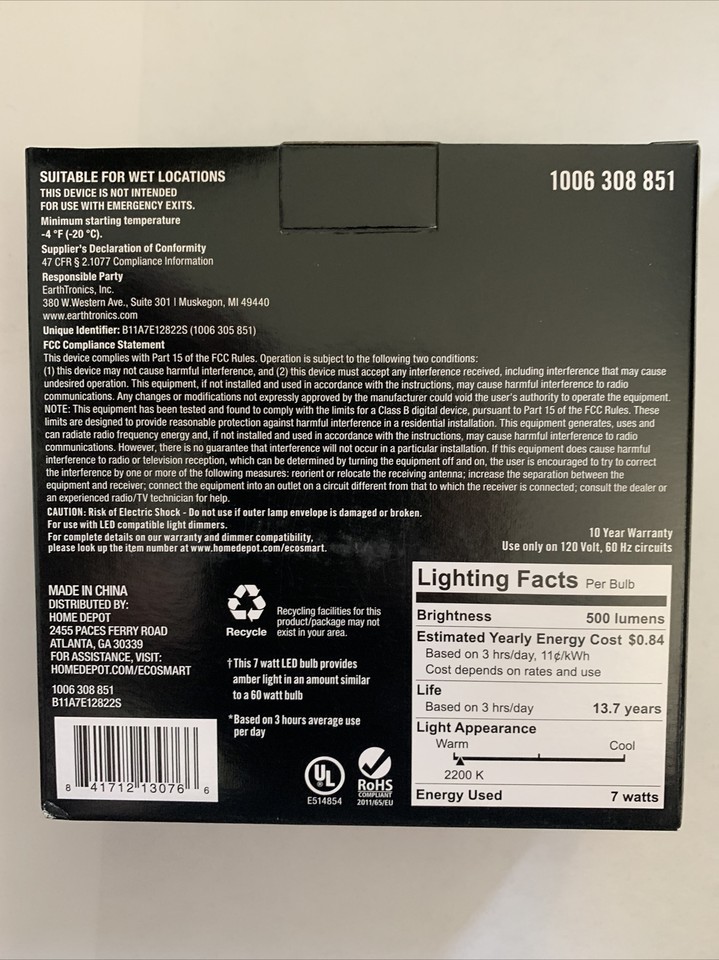 X2 60-Watt Equivalent B11 Dimmable E12 Candelabra LED 2 Boxes | eBay