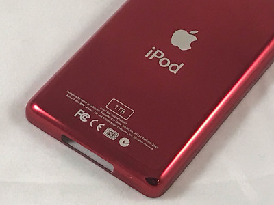 Red iPod Classic 5th 6th 7th Gen 1TB Thin Back Cover Rear Plate Case ...