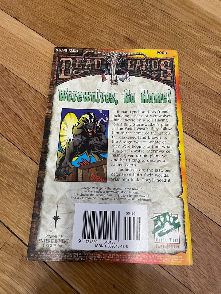 Deadlands: The Weird West: Savage Passage Dime Novel Werewolf the Wild ...