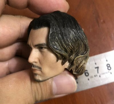 1/6 Man Head Johnny Depp Sculpt Pirate Carved PVC Model Toy Fit Action ...