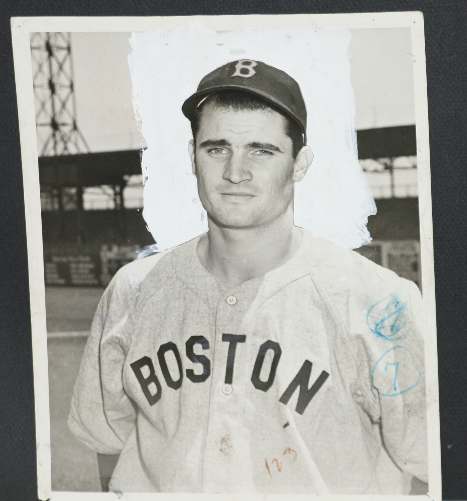 1946 Bobby Doerr, Boston Red Sox, Original Type 1 Photo Measuring 8" x ...