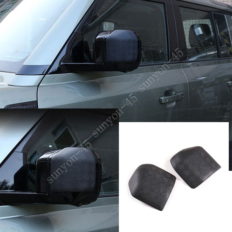 For LR Defender 110 2020-2023 ABS Black Rear View Mirror Cover Trim 2PC ...