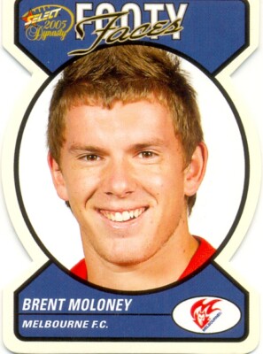 2005 Select AFL Dynasty Footy Faces Die-Cut FF103 Brent Moloney ...
