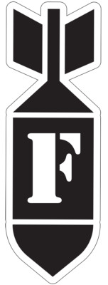 F BOMB Vinyl Decal -Sticker for Car Truck motorcycle Bumper Wall Window ...