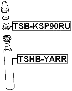 TSHB-YARR Febest REAR SHOCK ABSORBER BOOT 48341-0D040, 48341-0D010 ...