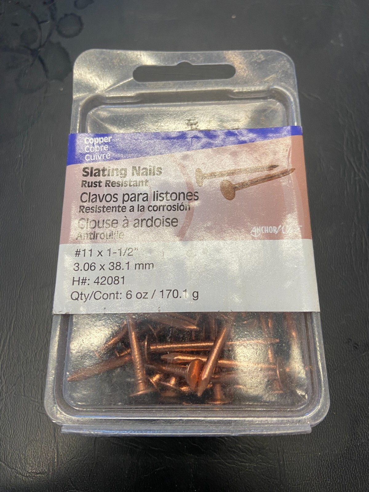 1 1/4" copper slating nails by HILLMAN Mfg 42080 #11 by 1 1/4" 6 oz Box ...