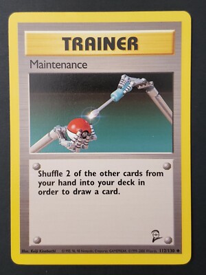 112/130 Maintenance - Base Set 2 - Pokémon TCG Card - Unlimited Edition ...
